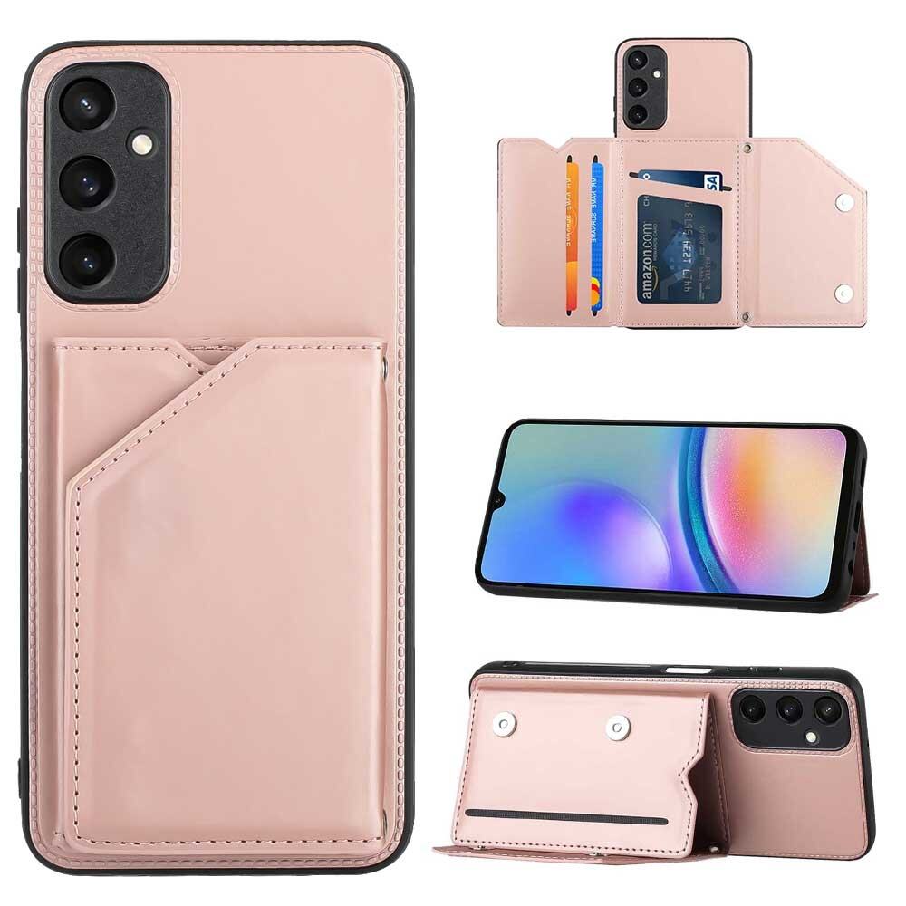 Samsung Galaxy A05s Case With Skin Feel PU Leather Rose Gold – CellMart