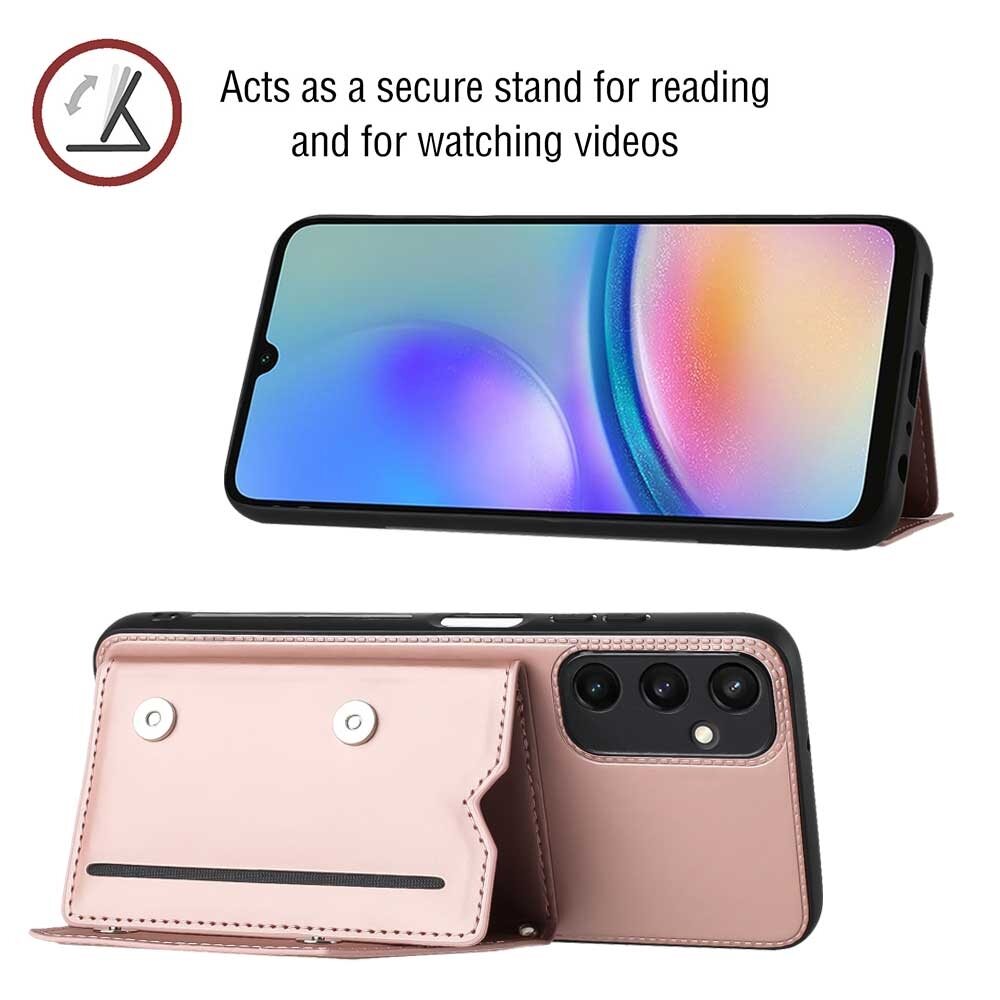 Samsung Galaxy A05s Case With Skin Feel PU Leather Rose Gold – CellMart