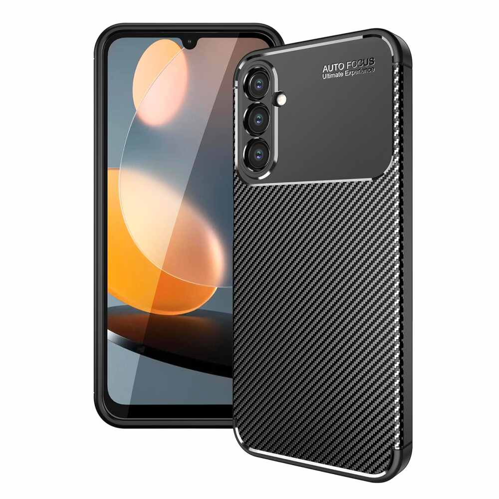 Samsung Galaxy A24 4G Case Carbon Fiber Texture TPU - Black – CellMart