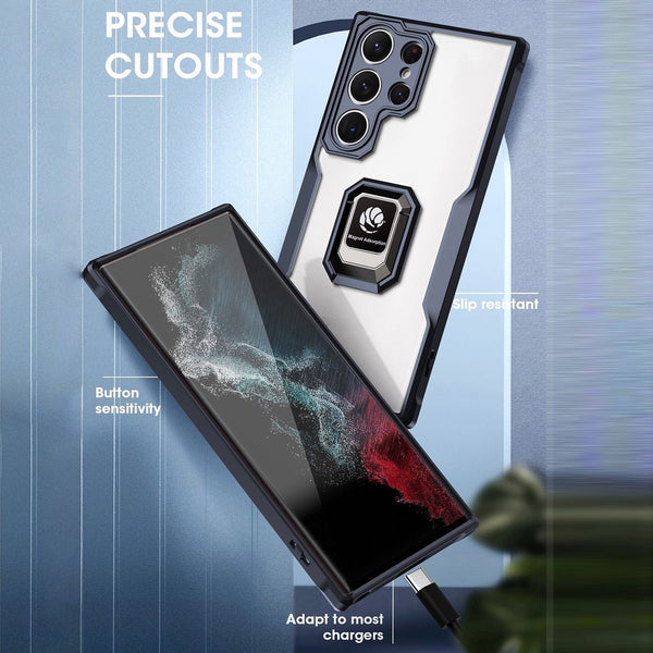 Samsung Galaxy A31 Case with Metal Ring Holder - Black – CellMart